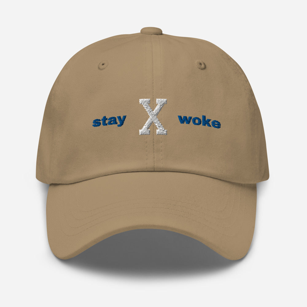 Stay Woke Blue & White Dad hat – Culture Reigns